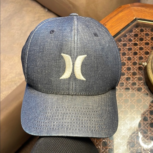 Hurley | Accessories | Hurley Blue Denim Cap With White Logo | Poshmark